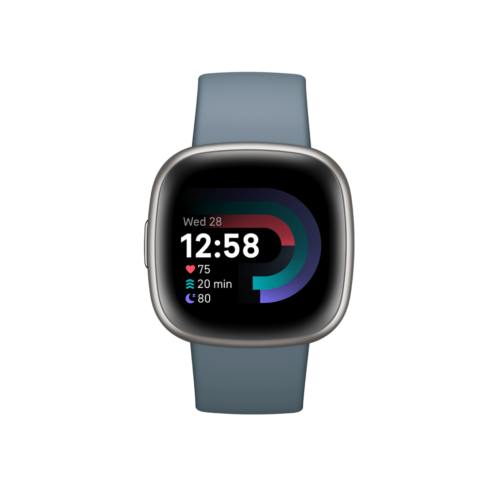 Fitbit Versa 4 Waterfall Blue/Platinum Aluminium - Tech4U