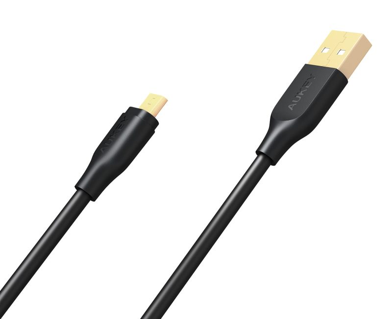 Aukey Gold-plated USB 2.0 to Micro USB Cable 6.6ft (2M) (CB-MD2) - Tech4U
