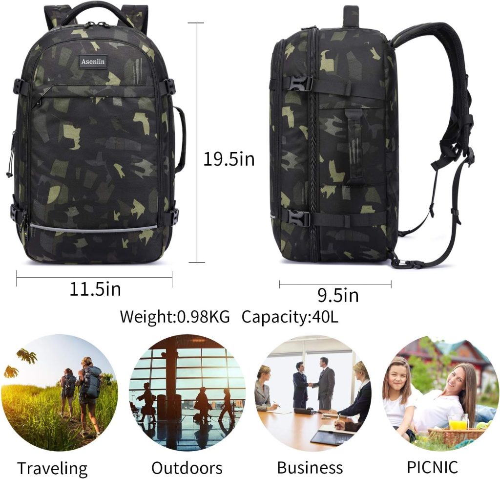 Asenlin 40L Travel Backpack - Cabin Size | Official Pakistan